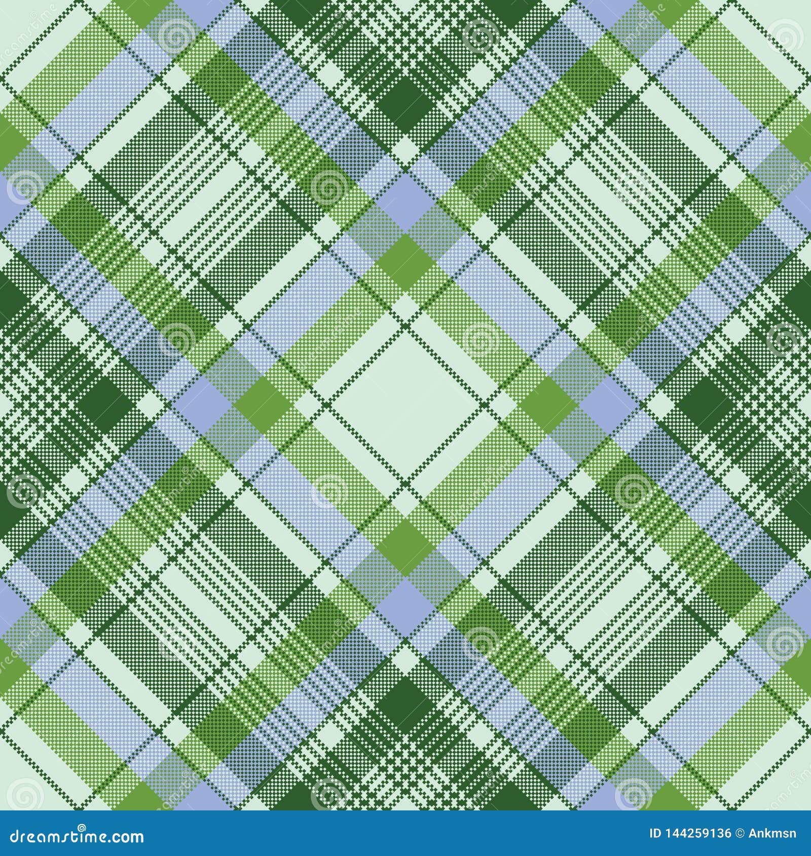 Green Plaid Pixel Seamless Fabric Texture Stock Vector - Illustration ...