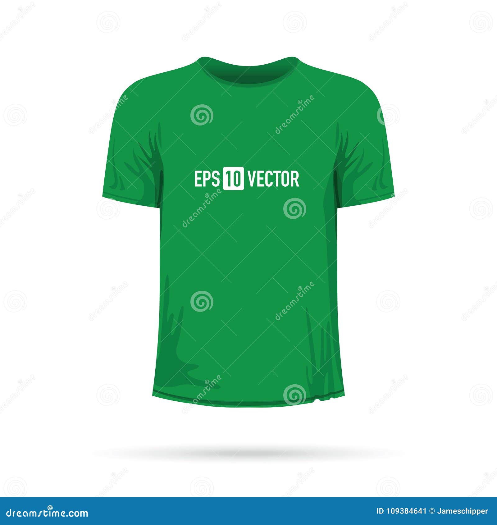 A green t-shirt stock vector. Illustration of apparel - 109384641