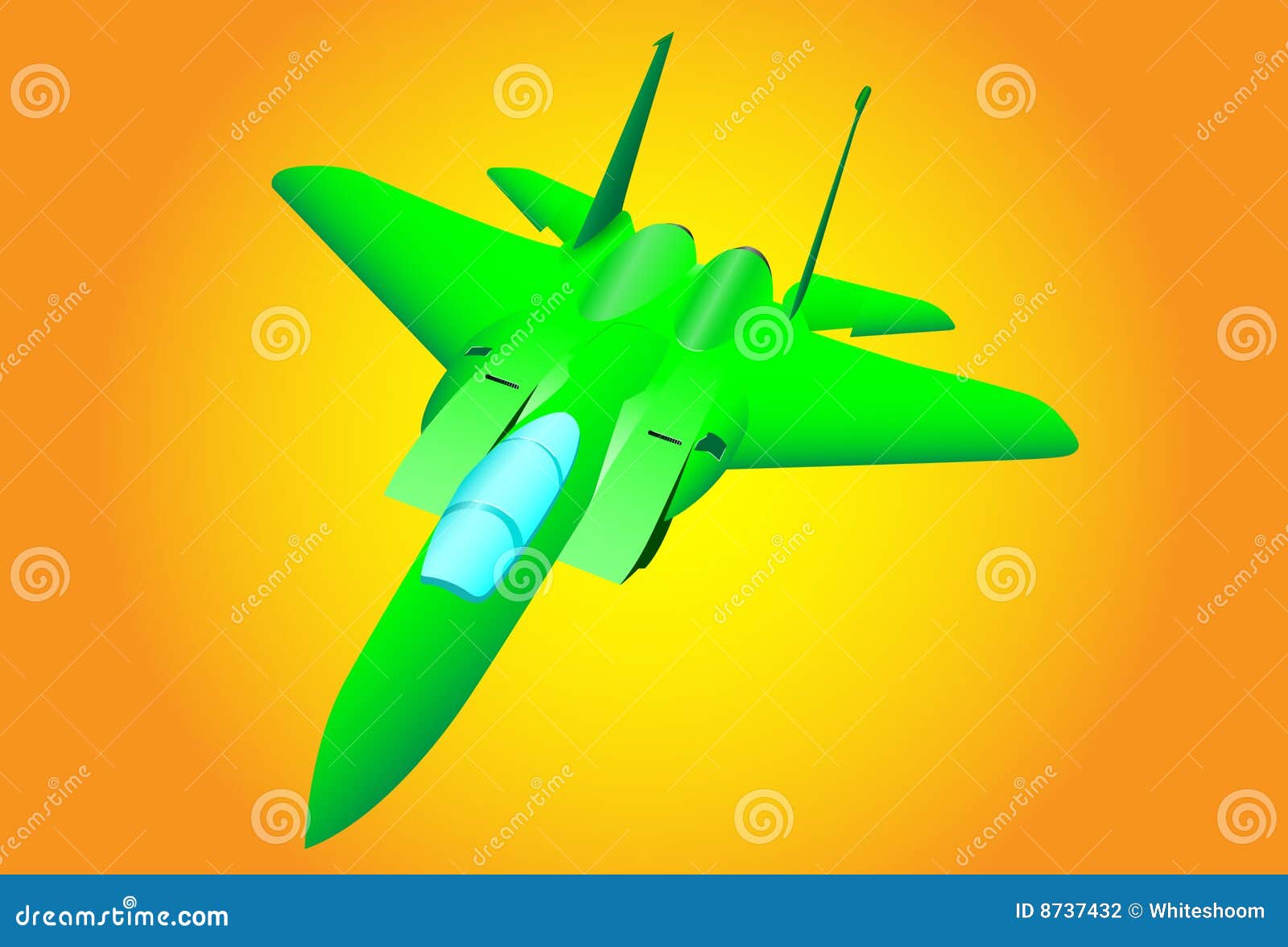 The green plane stock vector. Illustration of industry - 8737432