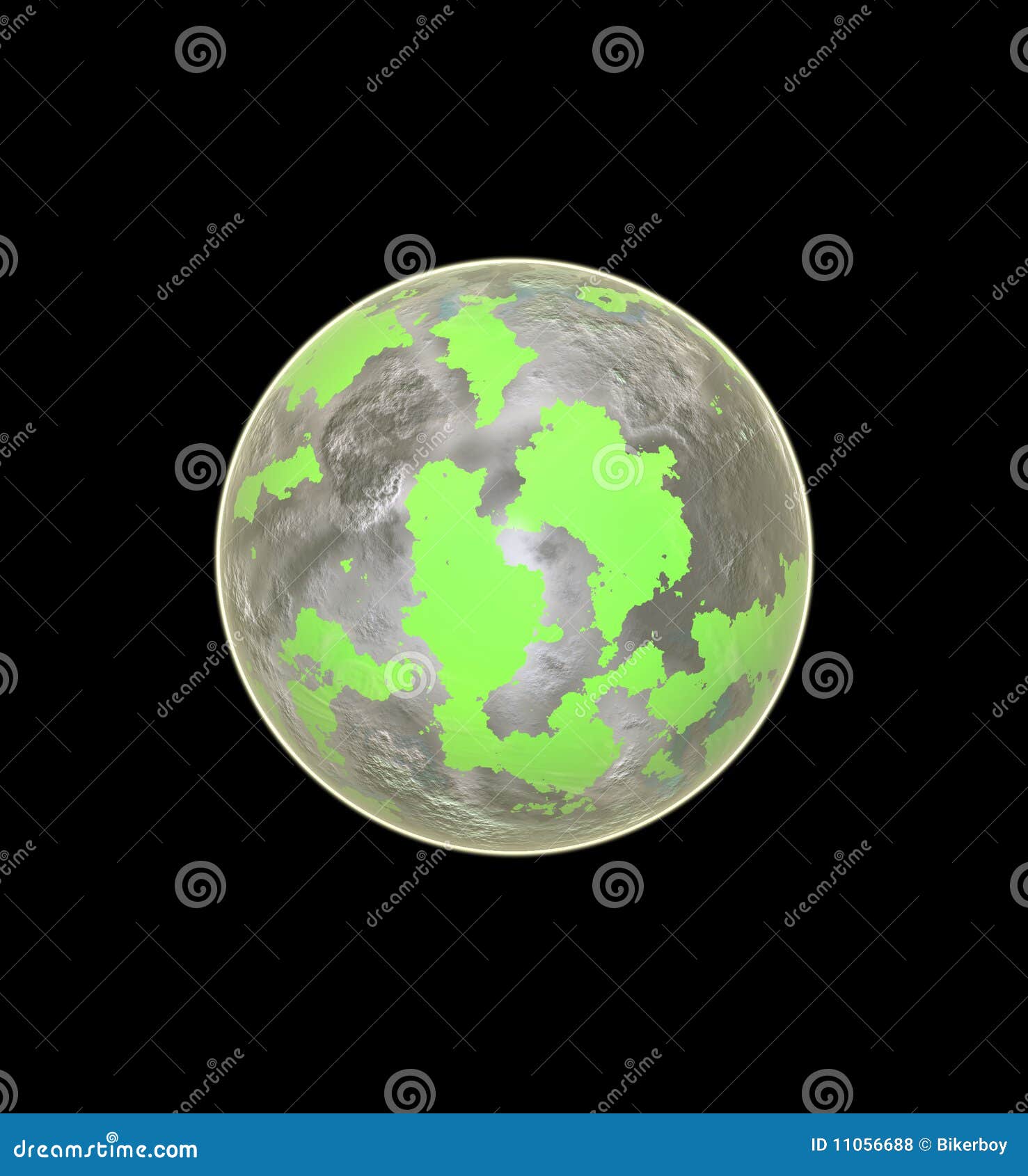 Green planet stock illustration. Illustration of cosmos - 11056688