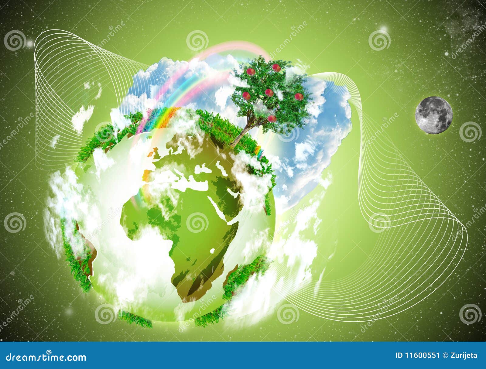 Green planet stock illustration. Illustration of ecofriendly - 11600551