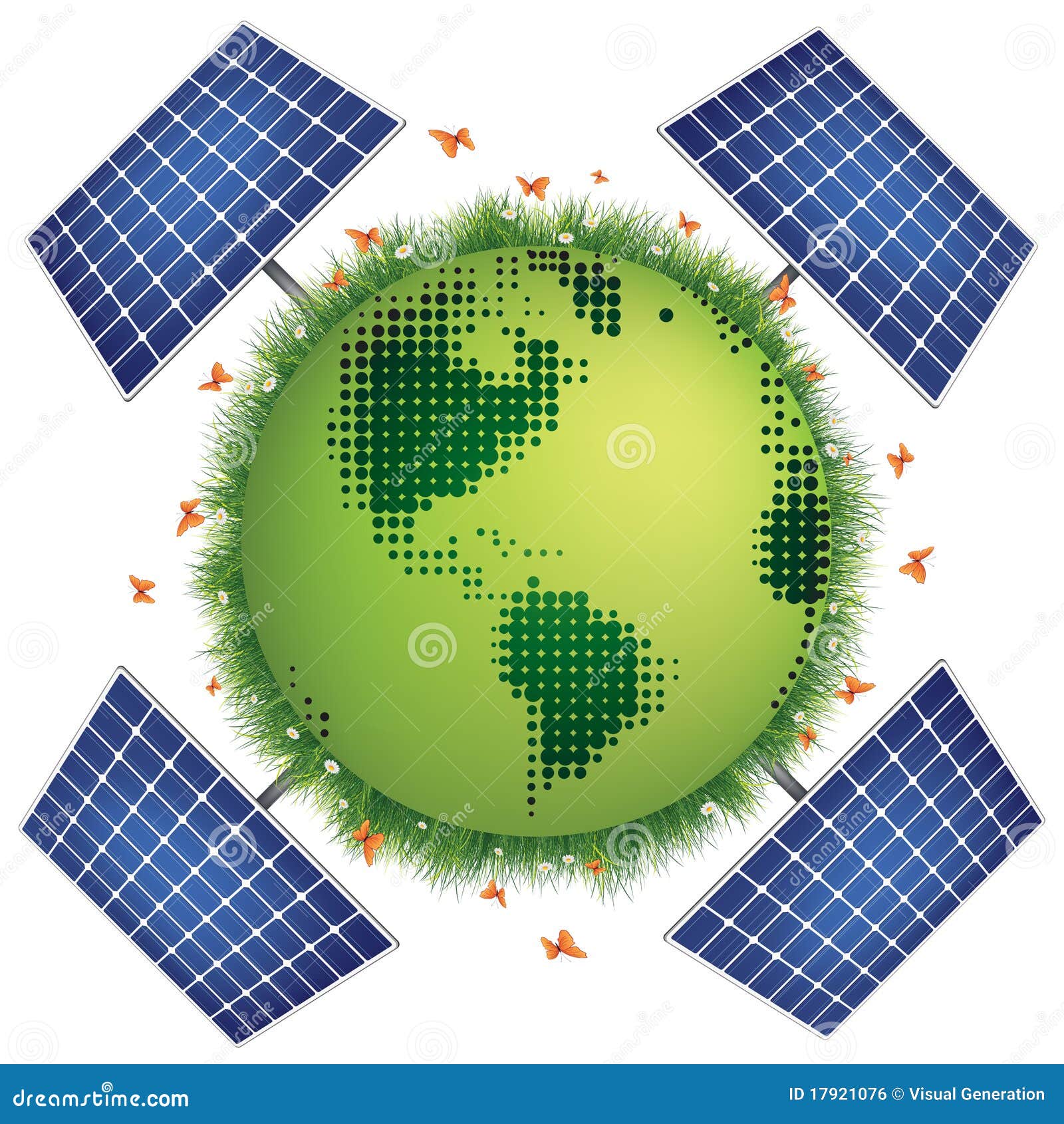 Green Planet stock vector. Illustration of isolated, light - 17921076