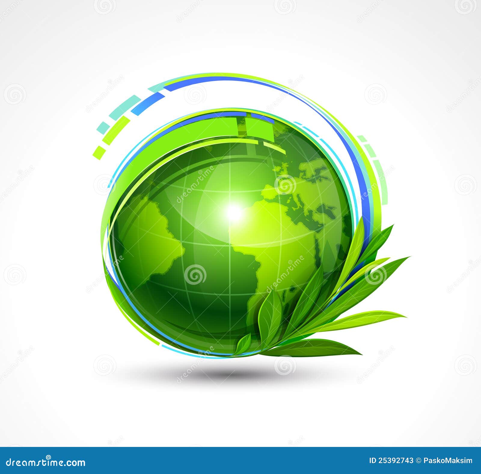 Big Green Planet Cartoon Vector | CartoonDealer.com #13092891