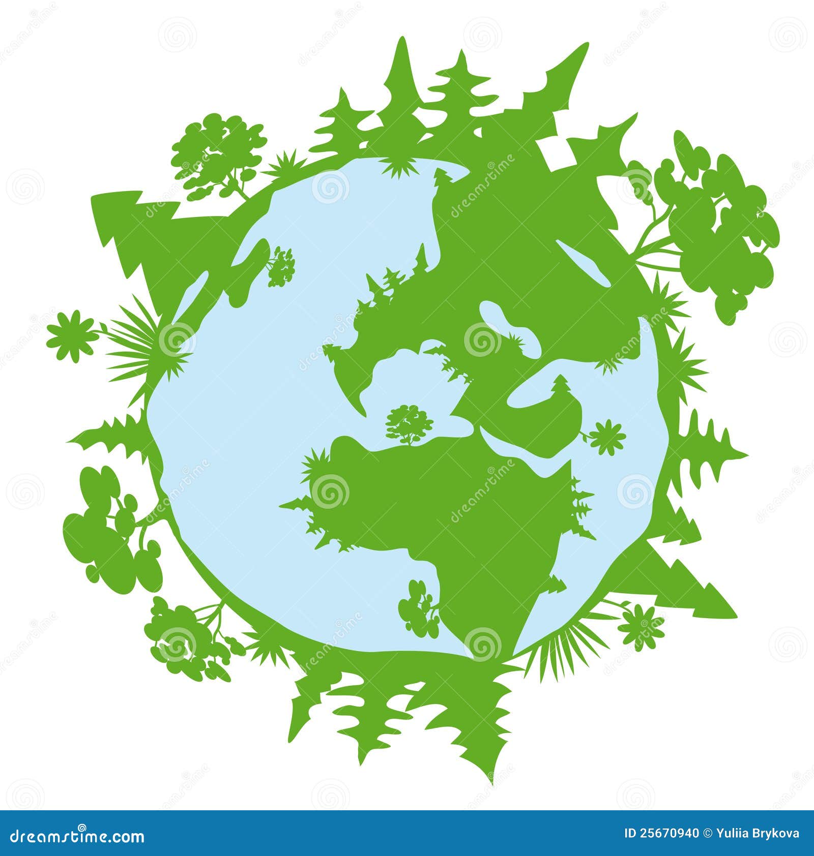 Green planet stock illustration. Illustration of design - 25670940