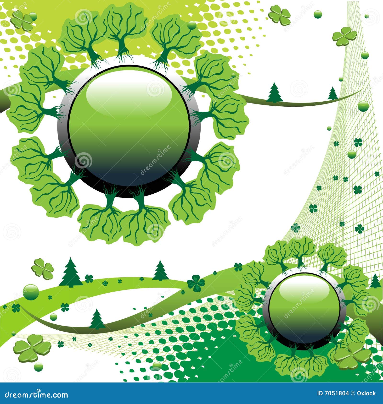 Green planet stock vector. Illustration of ecology, botanic - 7051804