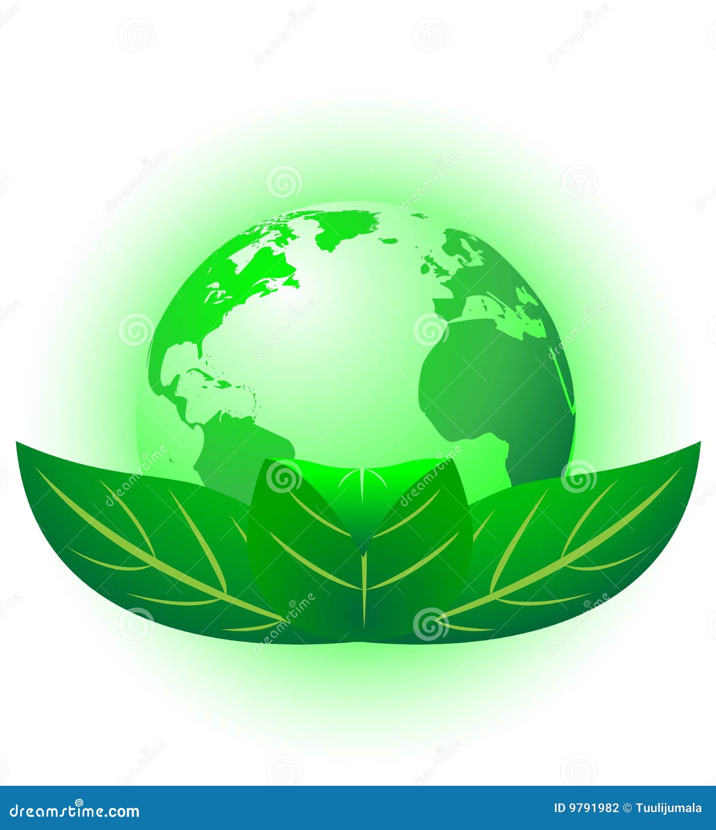 Green planet stock vector. Illustration of plant, efficiency - 9791982
