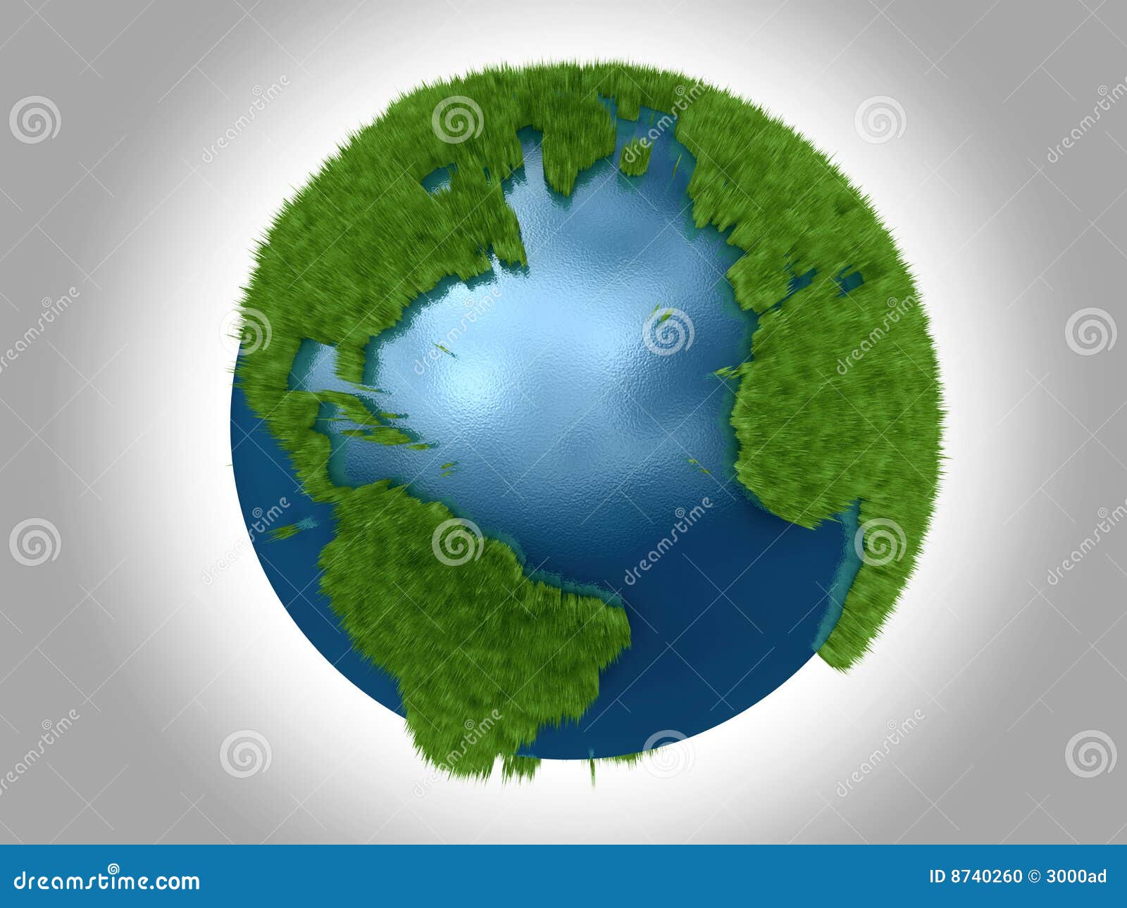 Green Planet - the Atlantic Ocean Stock Illustration - Illustration of ...