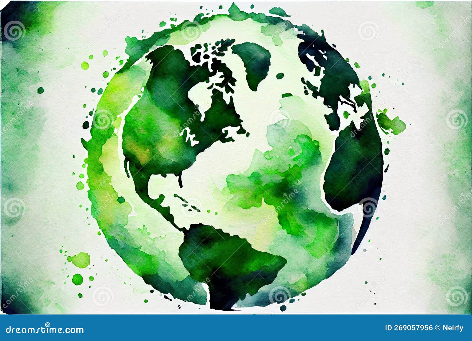 Green planet concept stock illustration. Illustration of global - 269057956