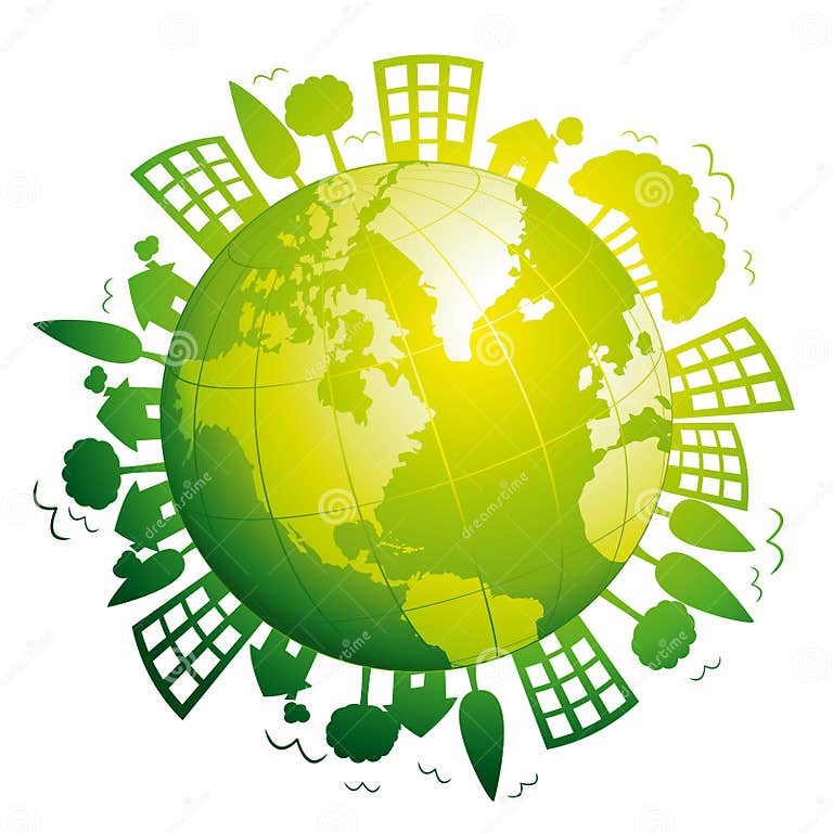 Green planet earth. stock vector. Illustration of grass - 24371179