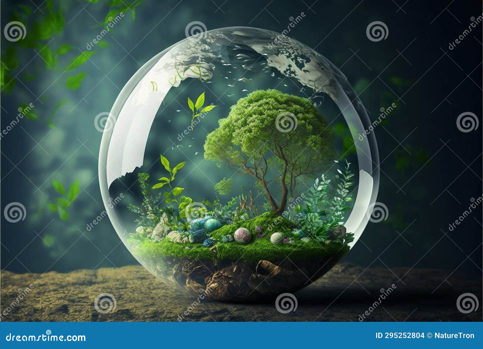 Green Planet with Tree Earth and Tree Green Planet Earth Stock ...