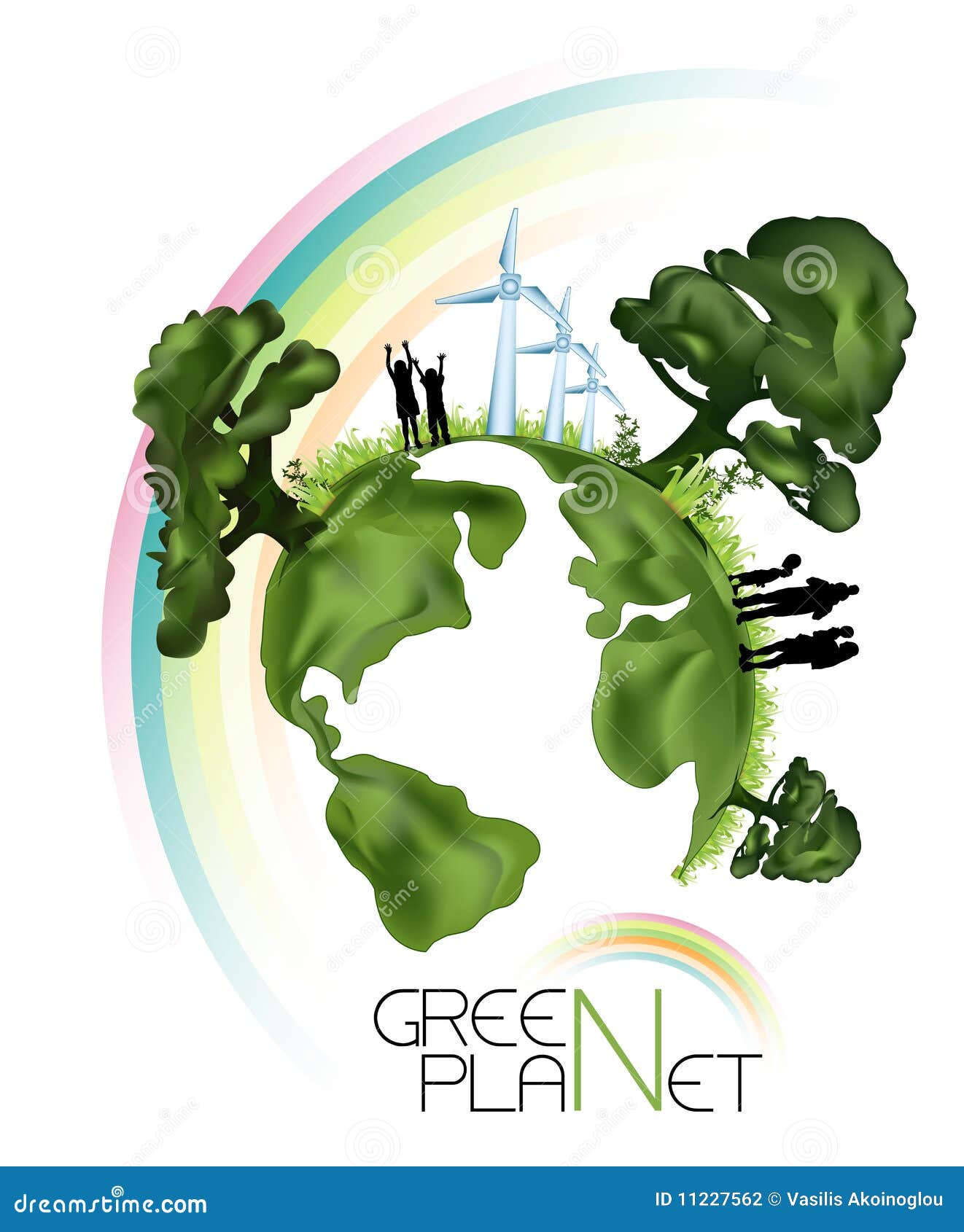 Green planet - ecology stock vector. Illustration of background - 11227562