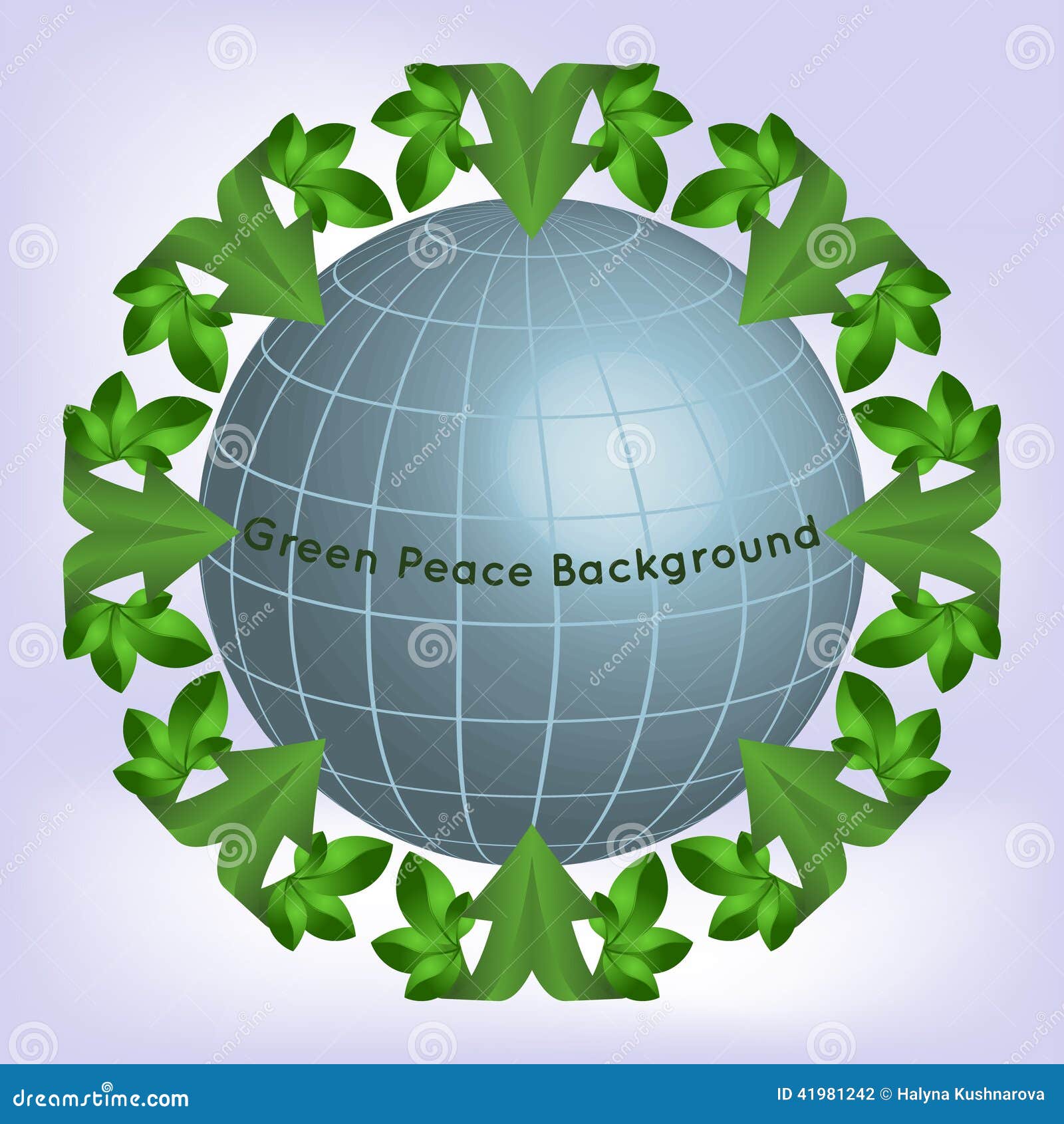 Green Planet, Ecology. Green Peace Stock Vector - Illustration of ...