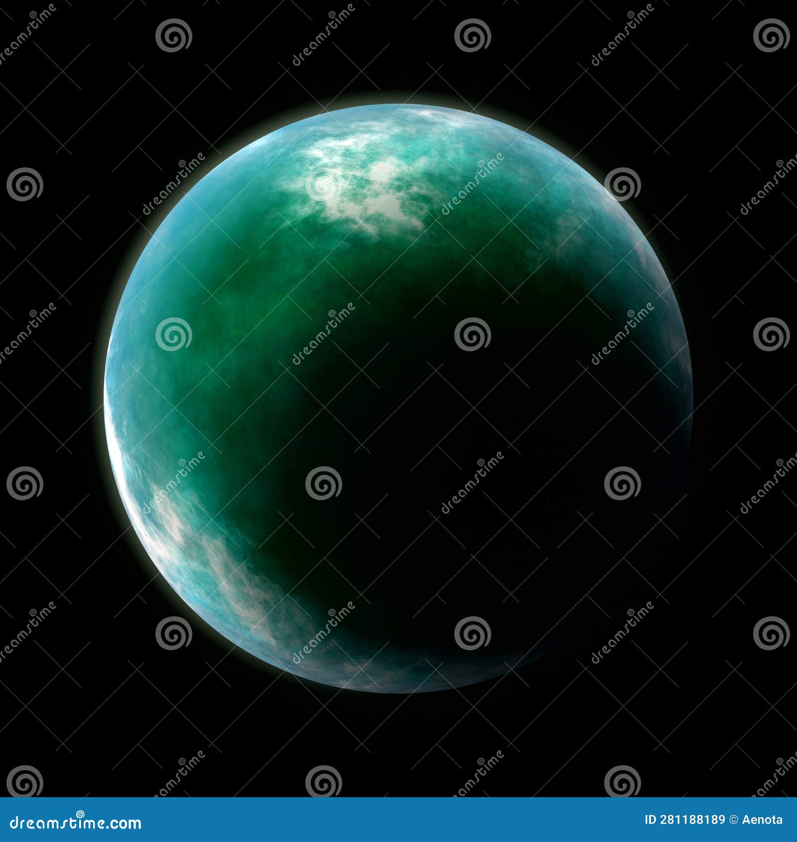 Green planet heavenly body stock illustration. Illustration of sprocket ...