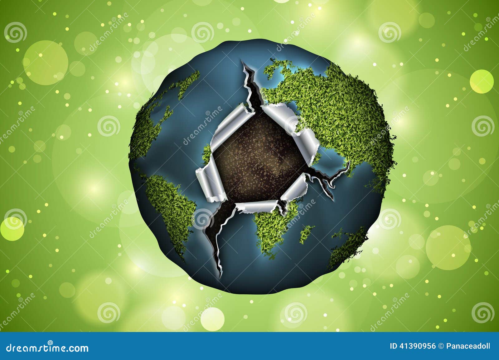 Green planet stock vector. Illustration of global, alternative - 41390956