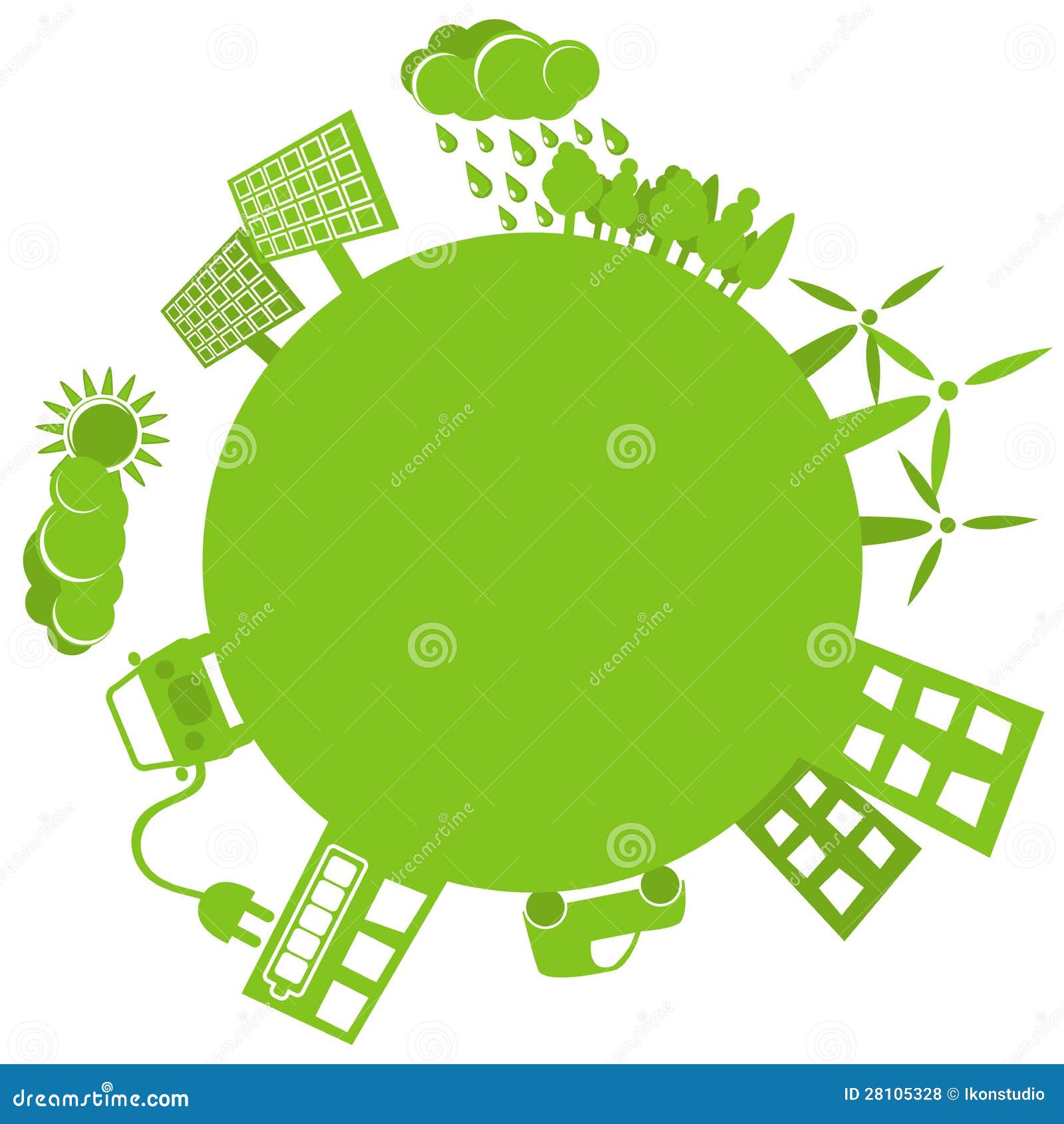 Green planet simple logo stock vector. Illustration of icon - 28105328