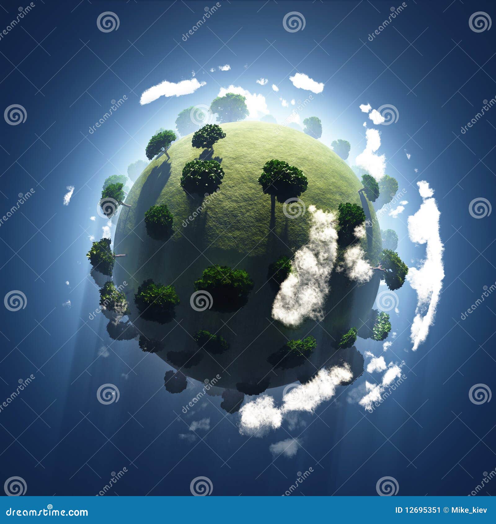 Green planet from space stock illustration. Illustration of ecology ...