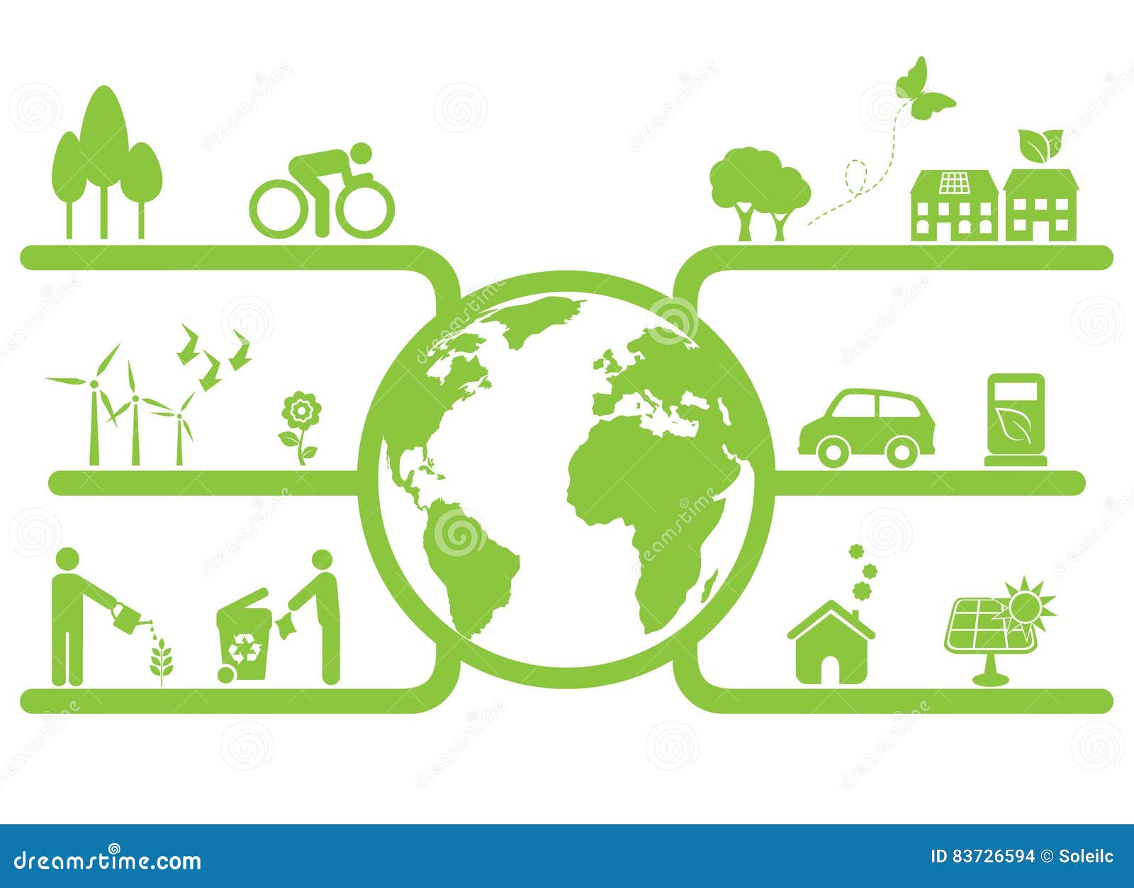 Green Planet Symbols stock vector. Illustration of nature - 83726594