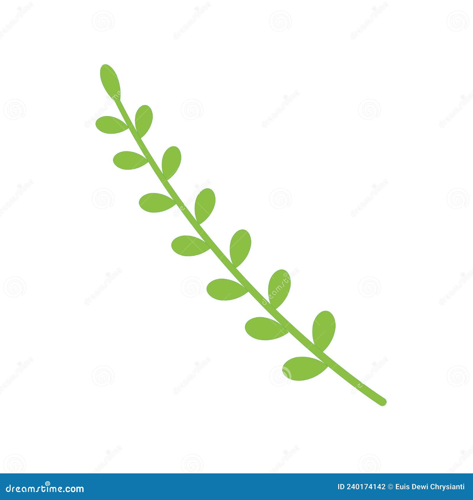 Green Plant Branch Icon Isolated Vector Illustration Stock Vector ...