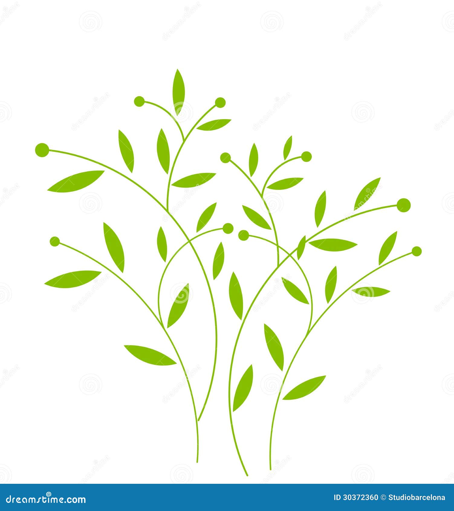 Green plant stock vector. Illustration of design, growth - 30372360