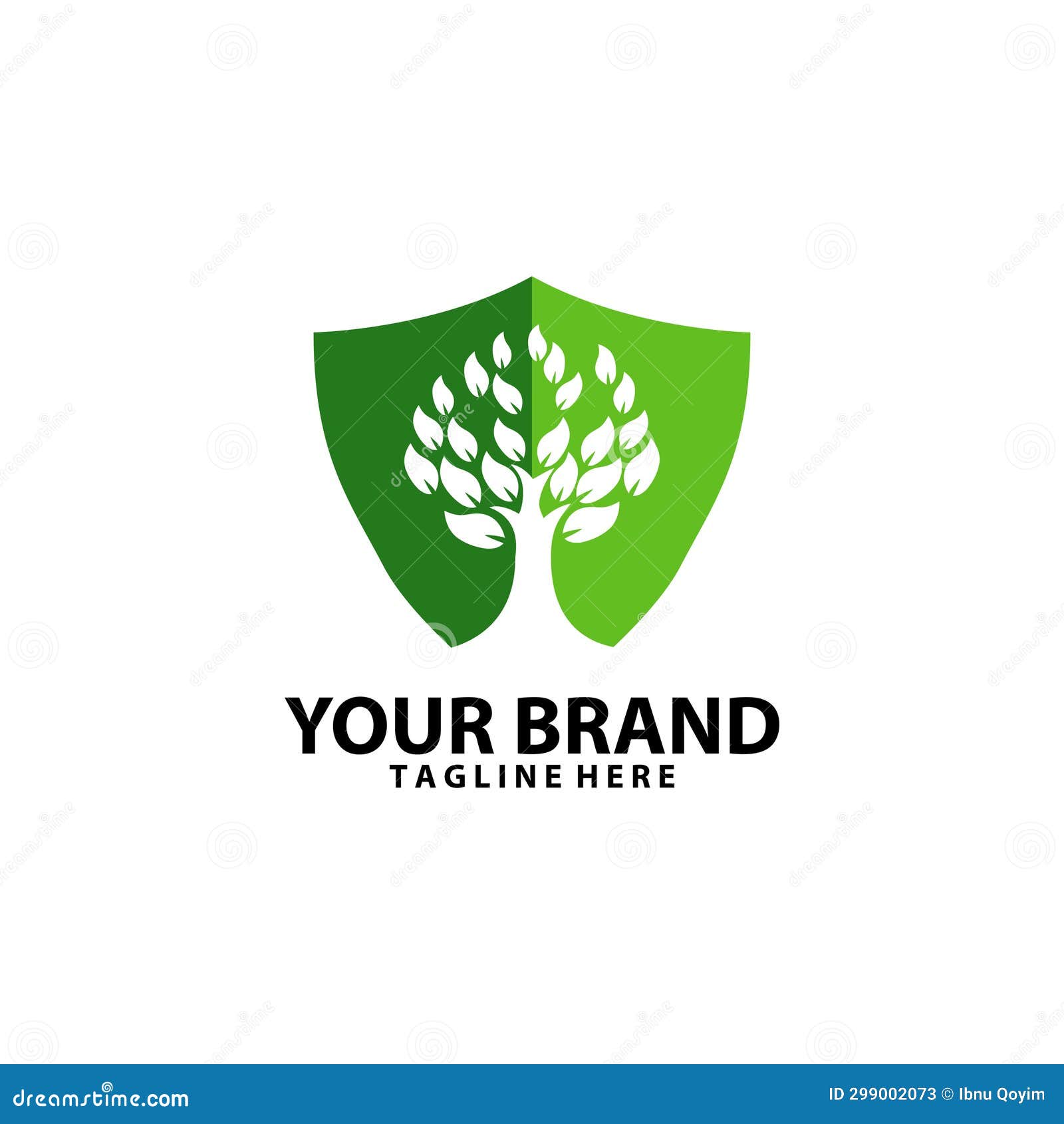 Green Plant Shield Logo Design Vector Stock Vector - Illustration of ...