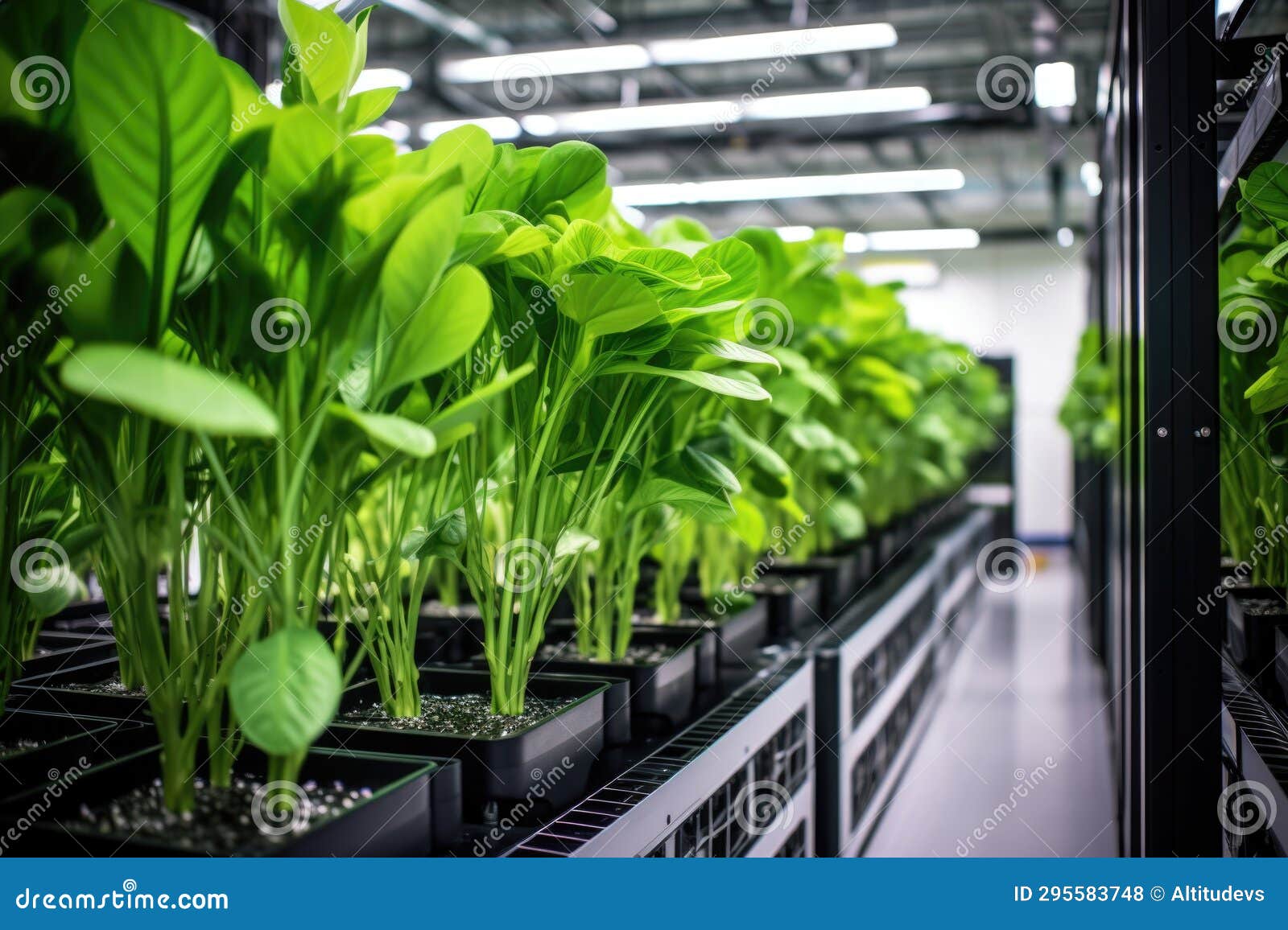 Green it - Plants Around a Server Indicating Eco-friendly Data Centers ...
