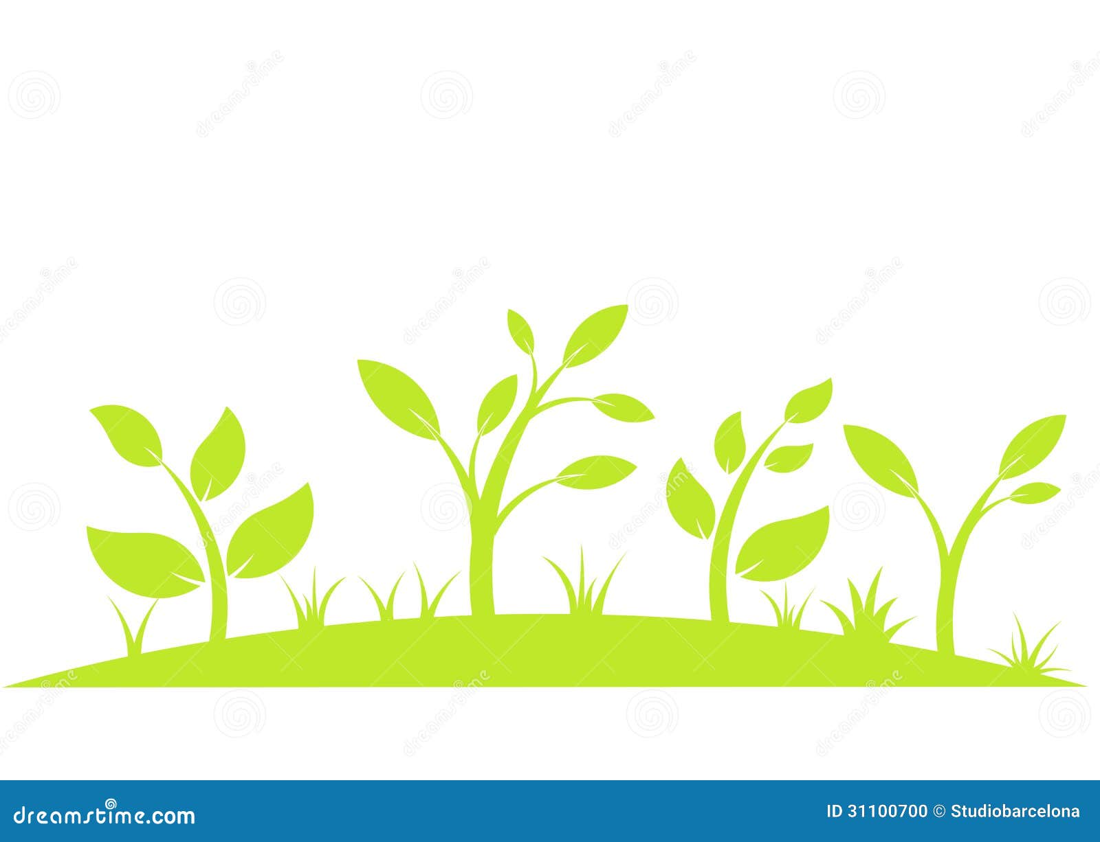 Green plants stock vector. Illustration of natural, plants - 31100700