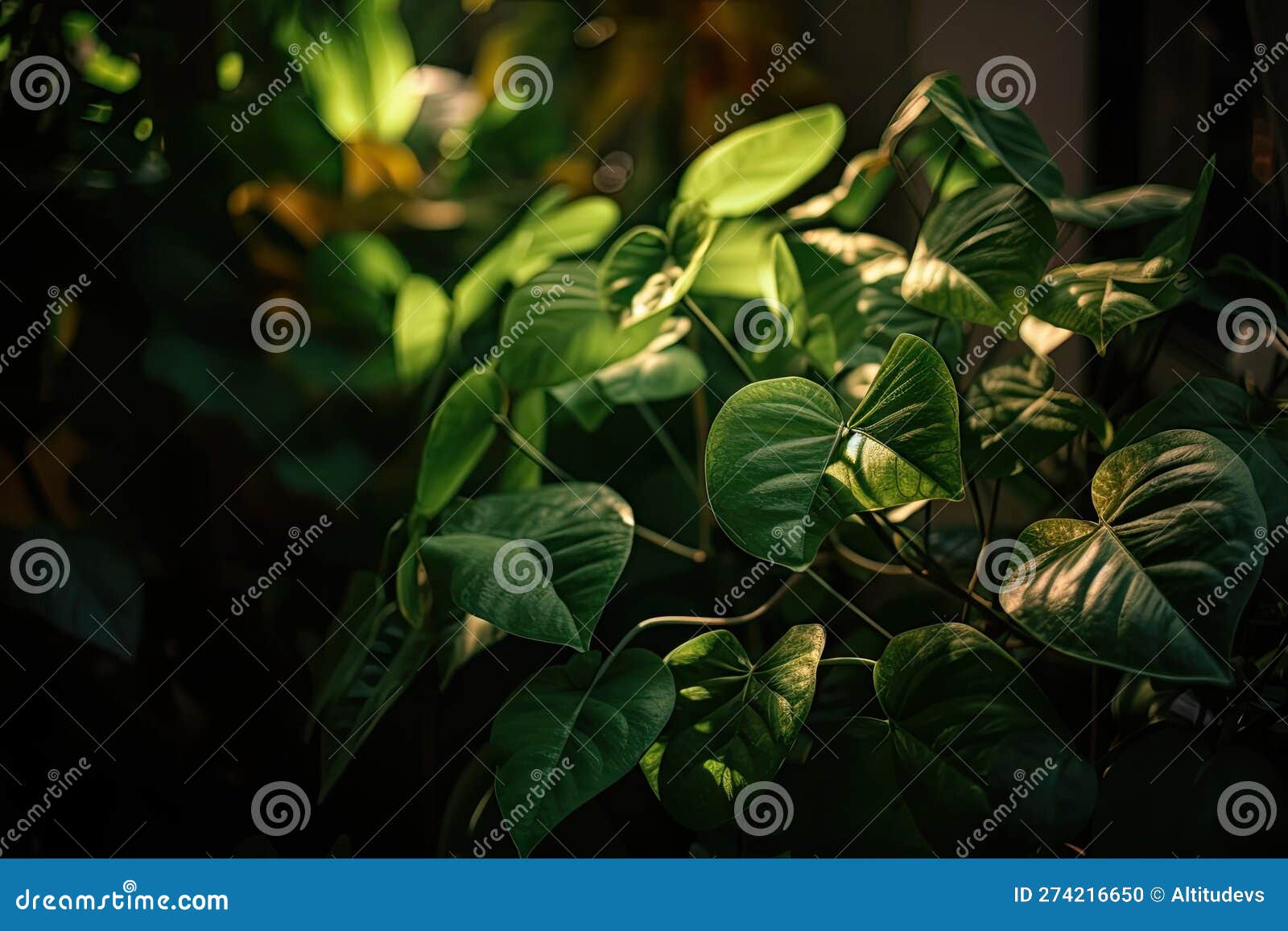 Green Plants, with the Light Filtering through and Illuminating Their ...