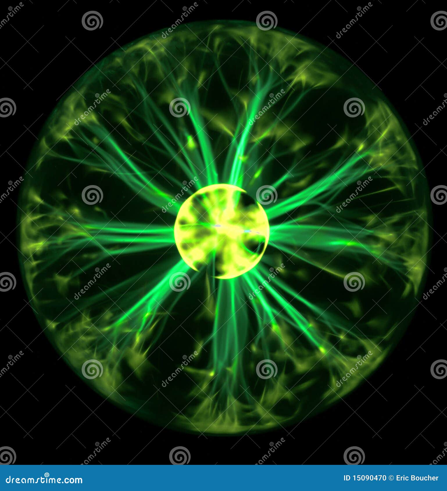 Green plasma ball stock photo. Image of electronics, lightning - 15090470