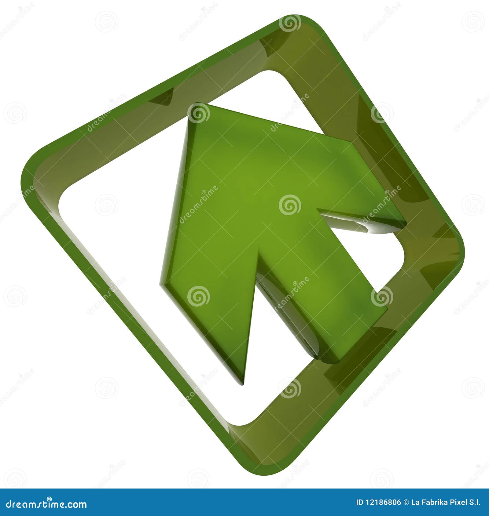 Green plastic arrow stock illustration. Illustration of computer - 12186806