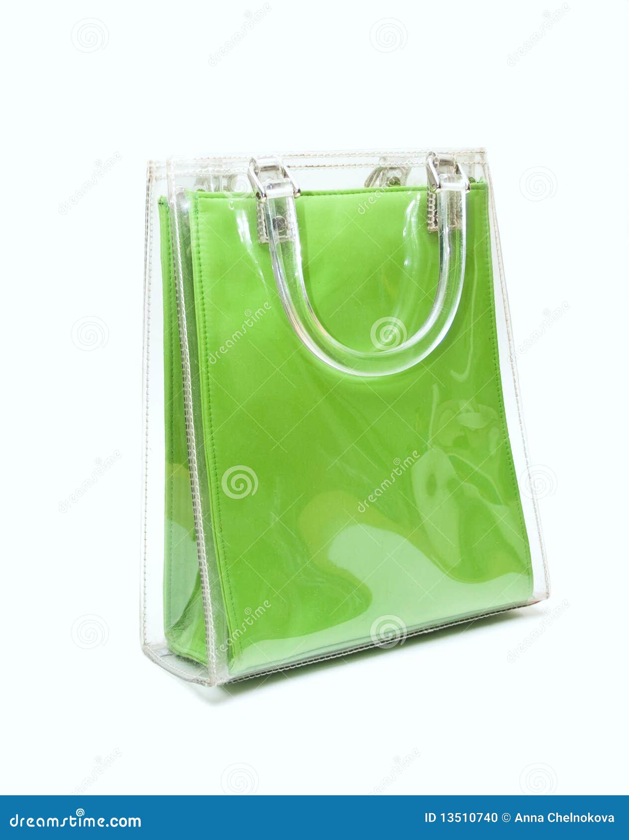 Green plastic bag. stock photo. Image of contemporary - 13510740