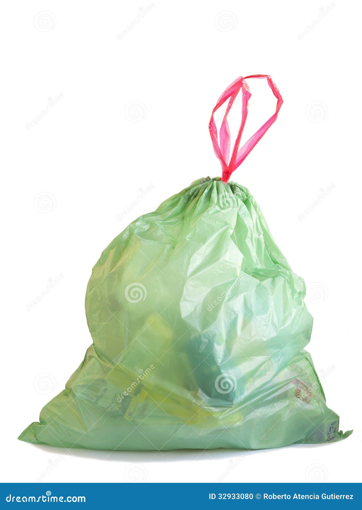 Green plastic bag stock photo. Image of ecology, isolated - 32933080