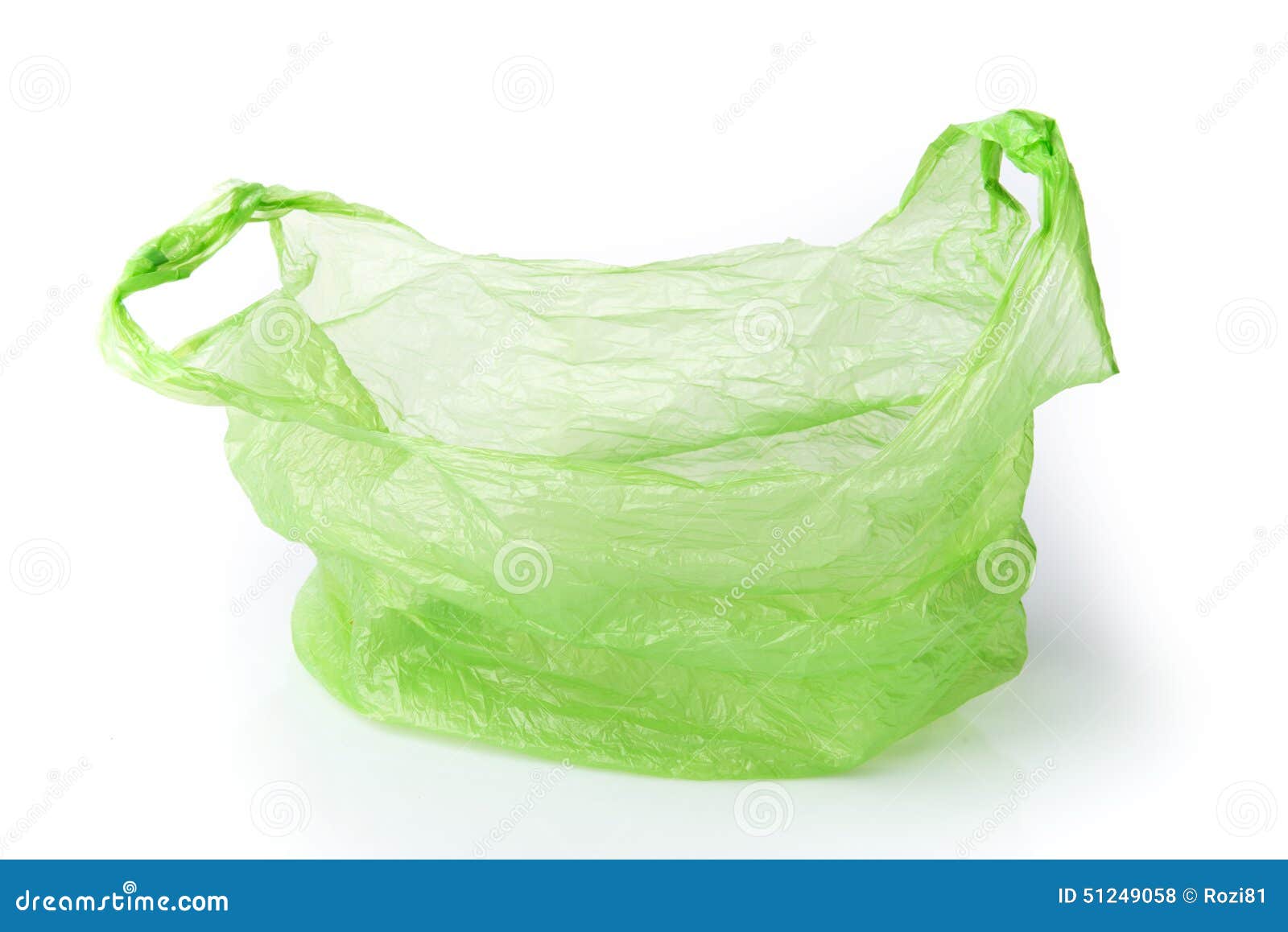 Green plastic bag isolated stock photo. Image of plastic - 51249058