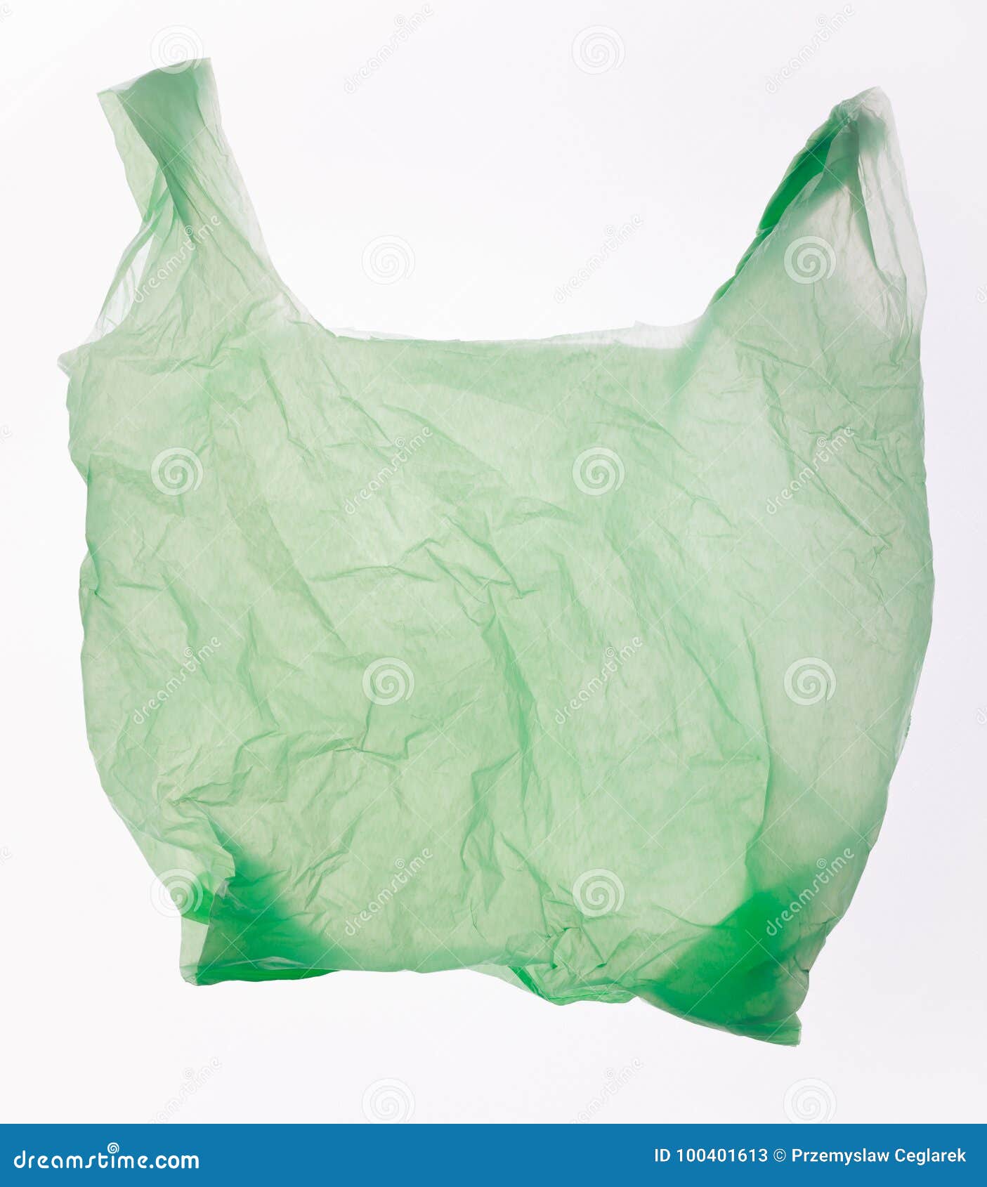 Green plastic bag stock image. Image of background, polyethylene ...