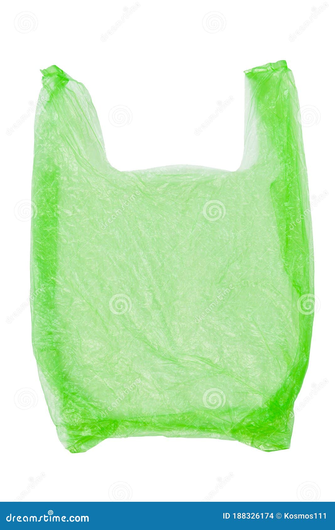 Green Plastic Bag for Recycle Stock Photo - Image of handle ...