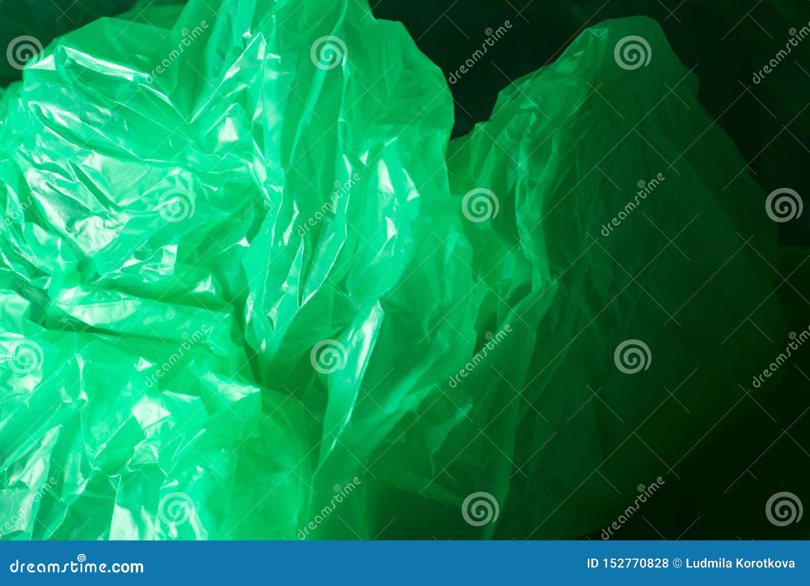 Plastic Bag Texture in Green Color. Abstract Background and Texture for ...