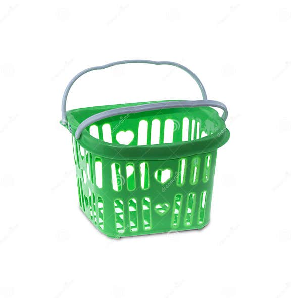 Green plastic basket stock photo. Image of background - 59284780