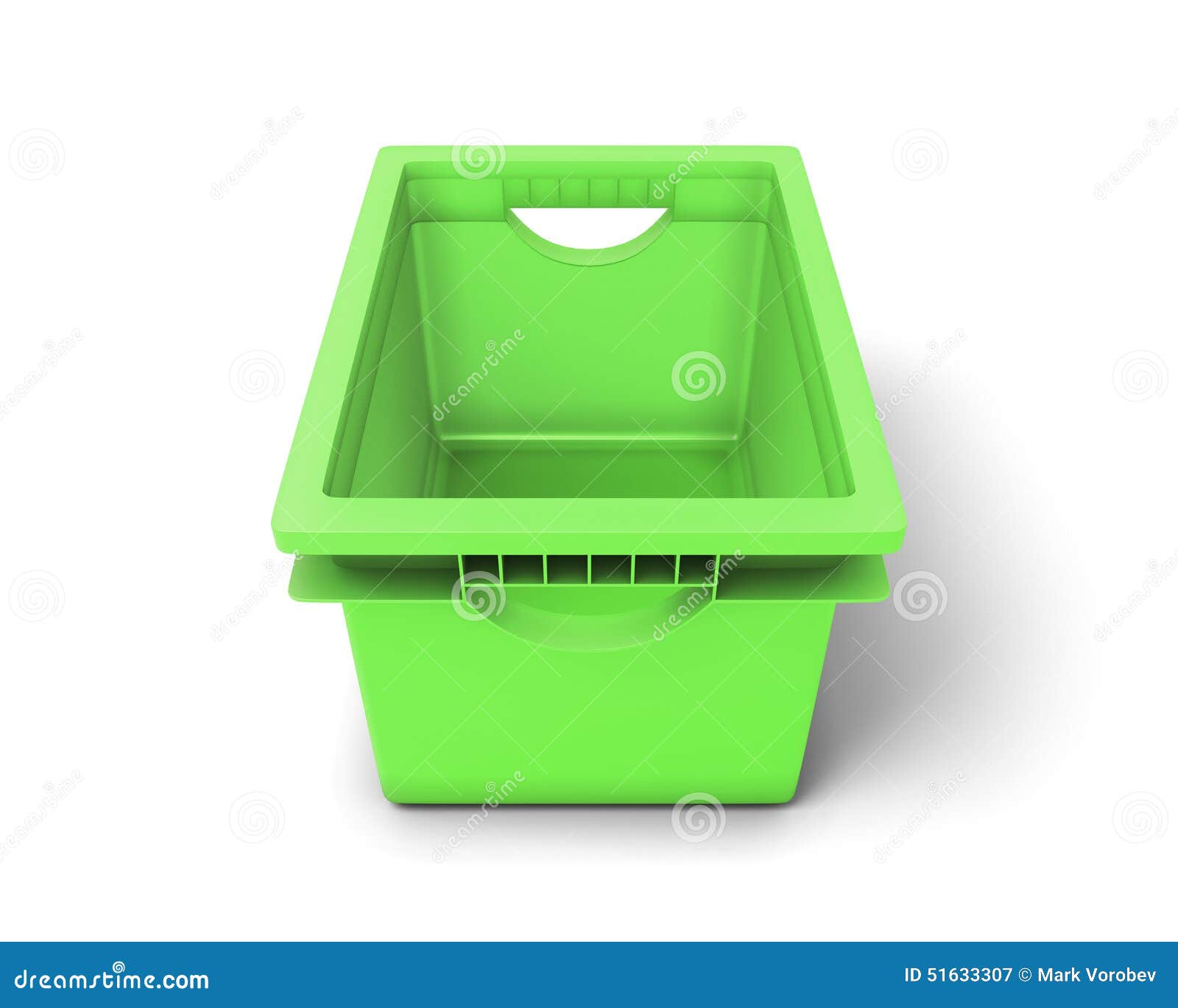 Green Plastic Box for Clothes Stock Illustration - Illustration of ...