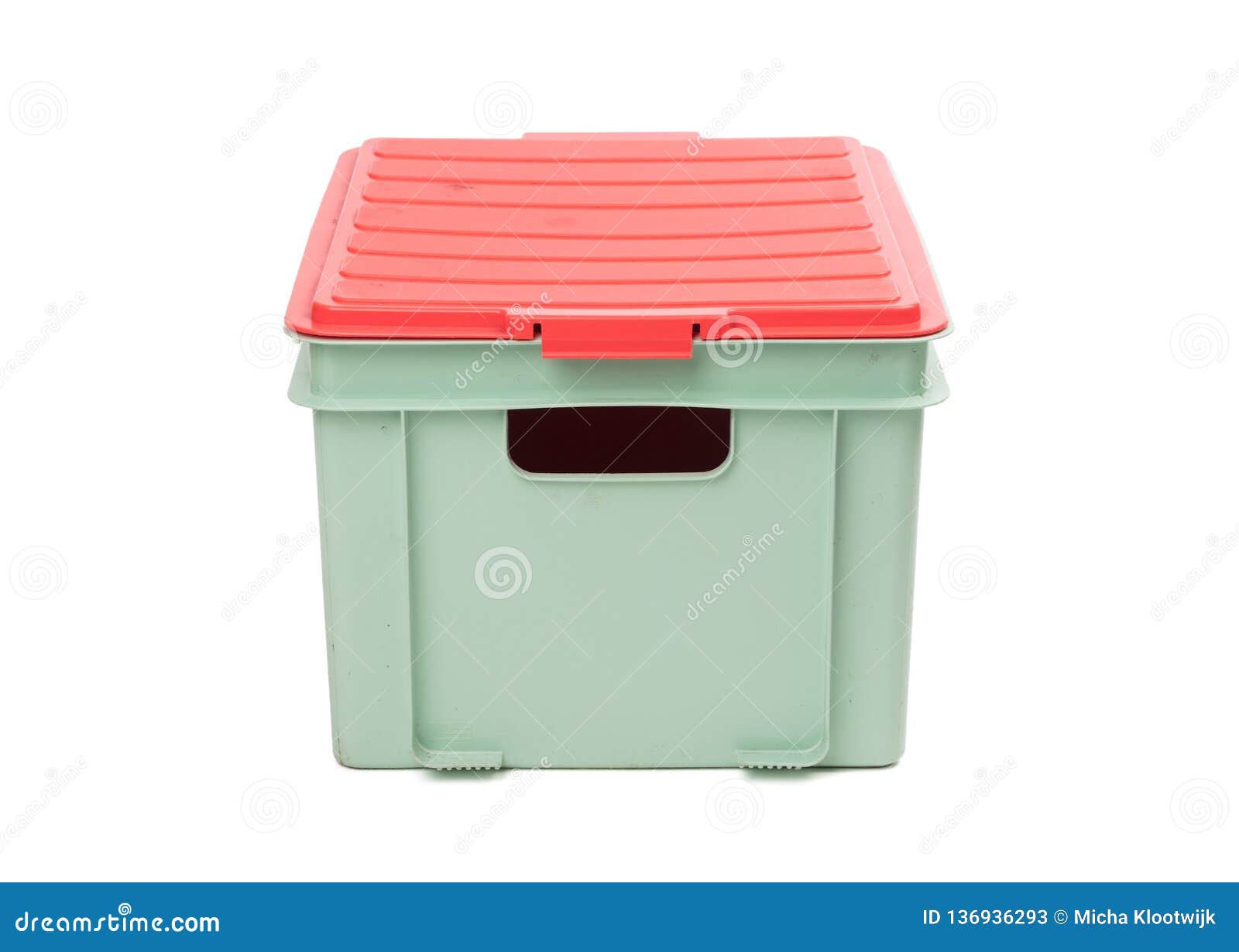 Green Plastic Box Isolated on White with Clippingpath Stock Image ...