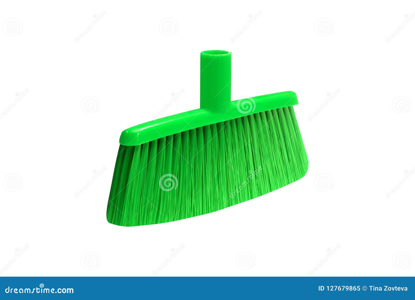 Green plastic broom stock image. Image of brush, single - 127679865