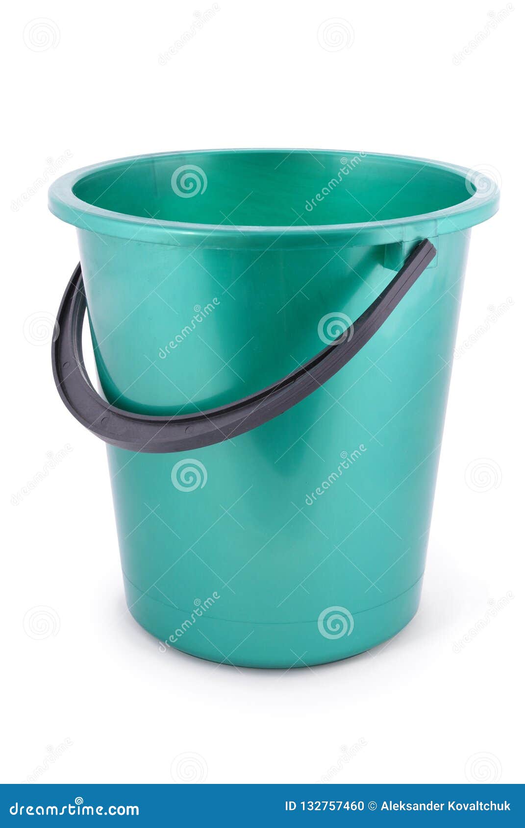Green plastic bucket stock photo. Image of cover, green - 132757460