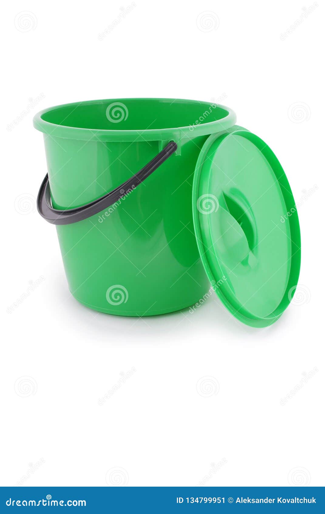Green plastic bucket stock image. Image of metal, cream - 134799951