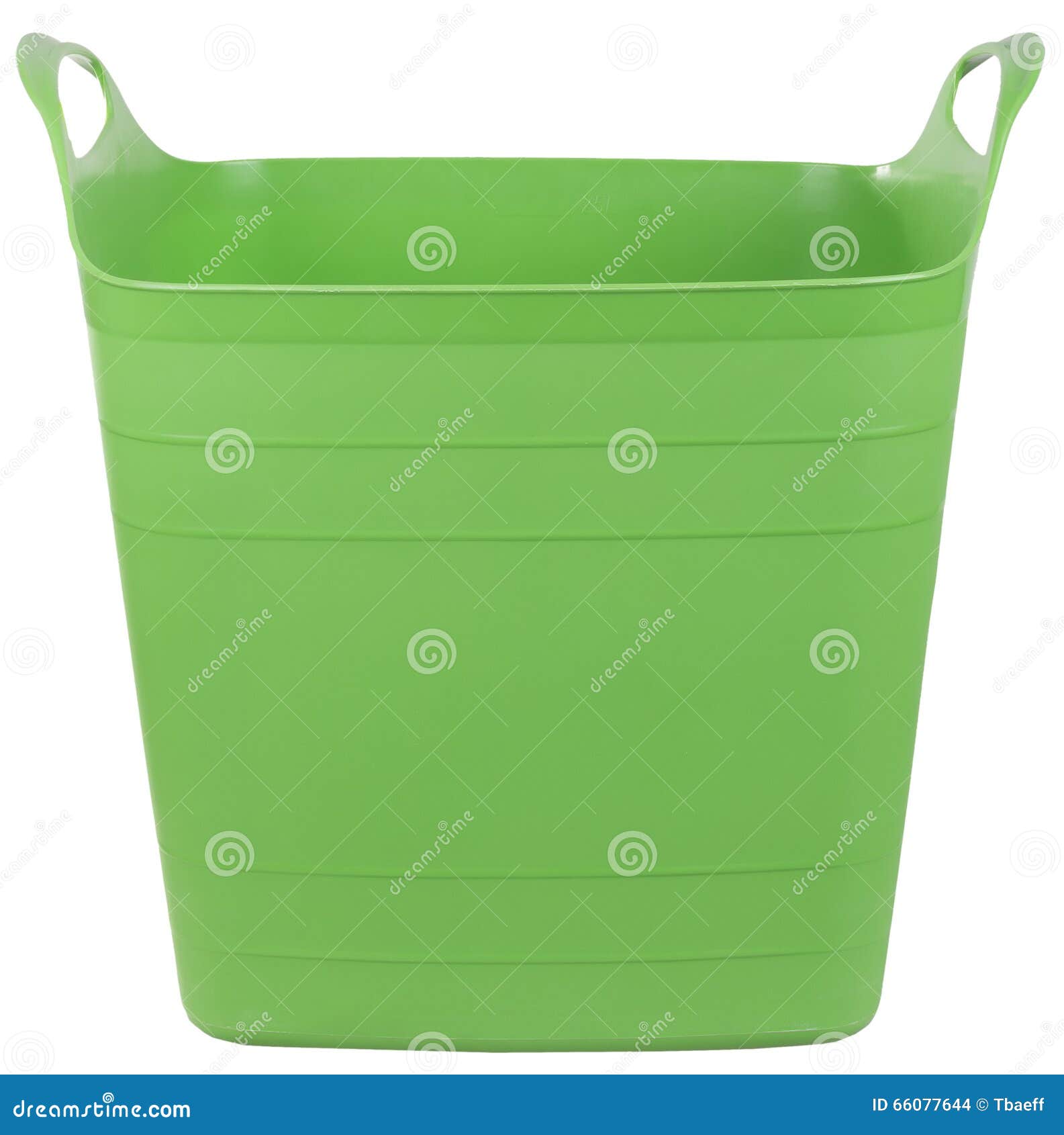 Green Plastic Bucket. Isolated. Stock Photo - Image of single, tool ...