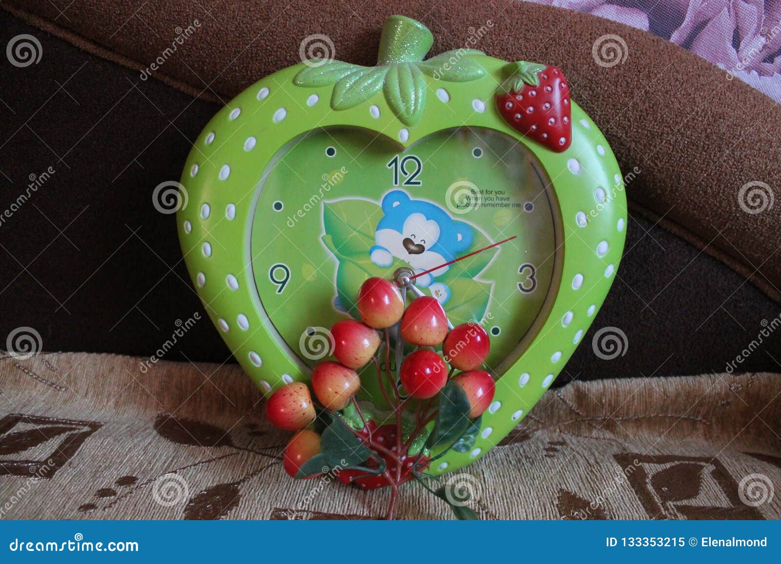 Green clock stock image. Image of meditation, dial, beautiful - 133353215