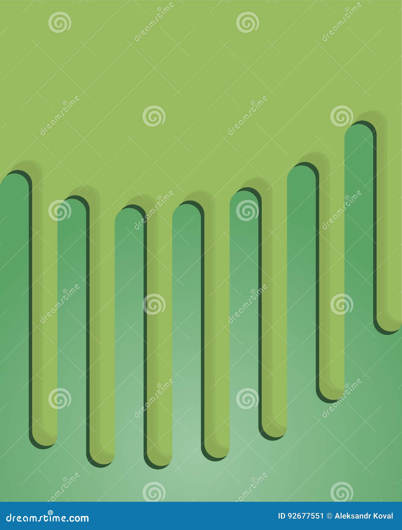 Green Plastic Comb on a Green Background Stock Vector - Illustration of ...