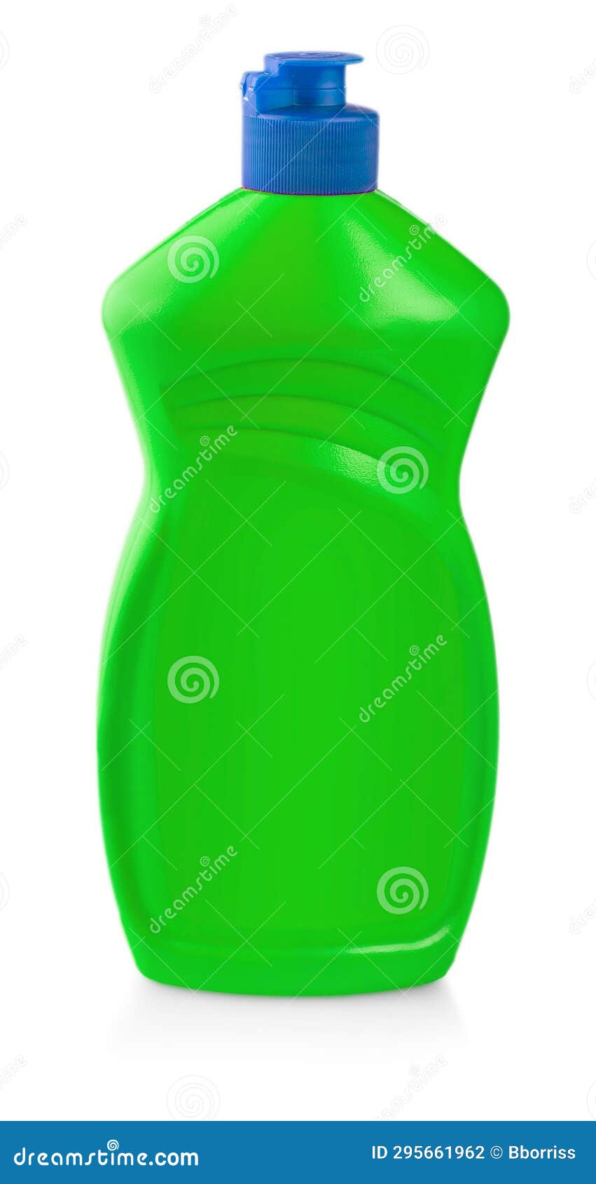 Green Plastic Container Isolated on White Background Stock Photo ...