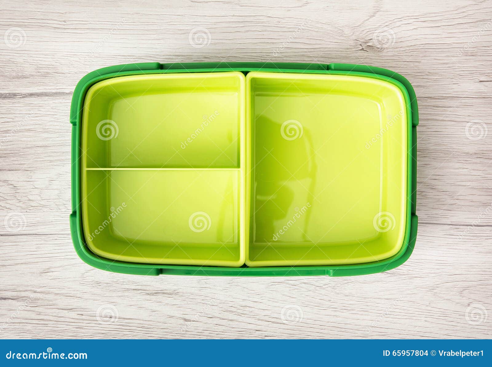 Green Plastic Food Box on the Wooden Background Stock Photo - Image of ...