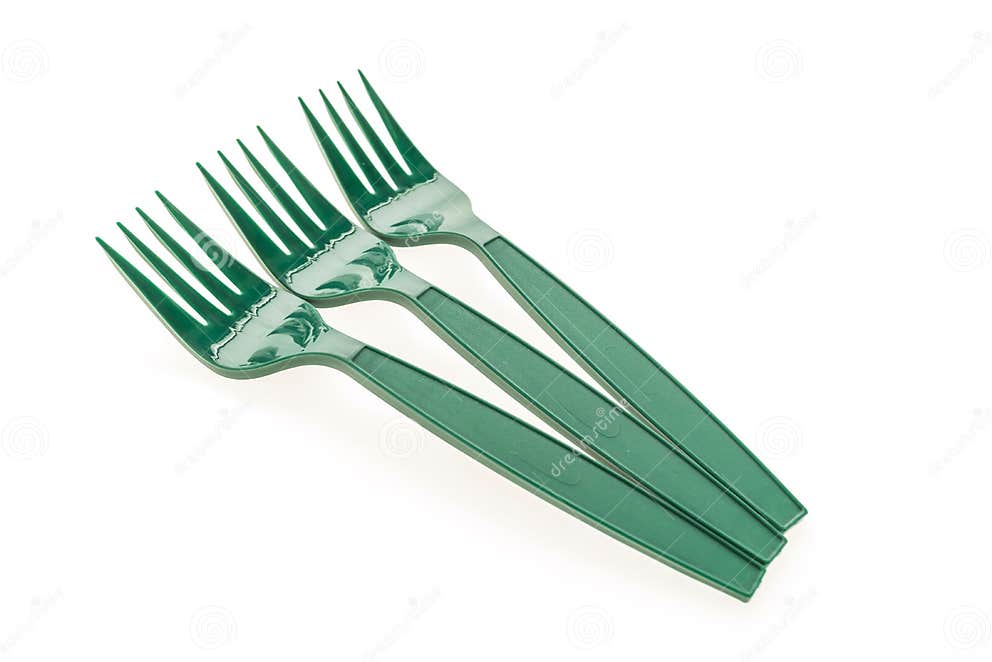 Green plastic forks stock photo. Image of pattern, knife - 81970356