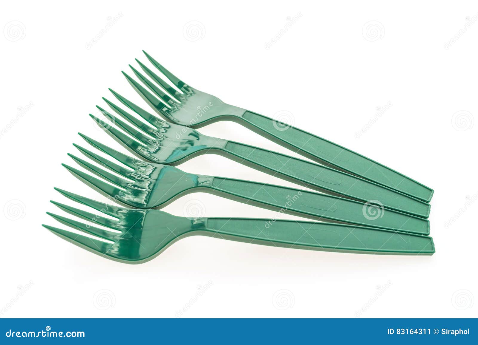 Green plastic forks stock image. Image of tableware, fork - 83164311