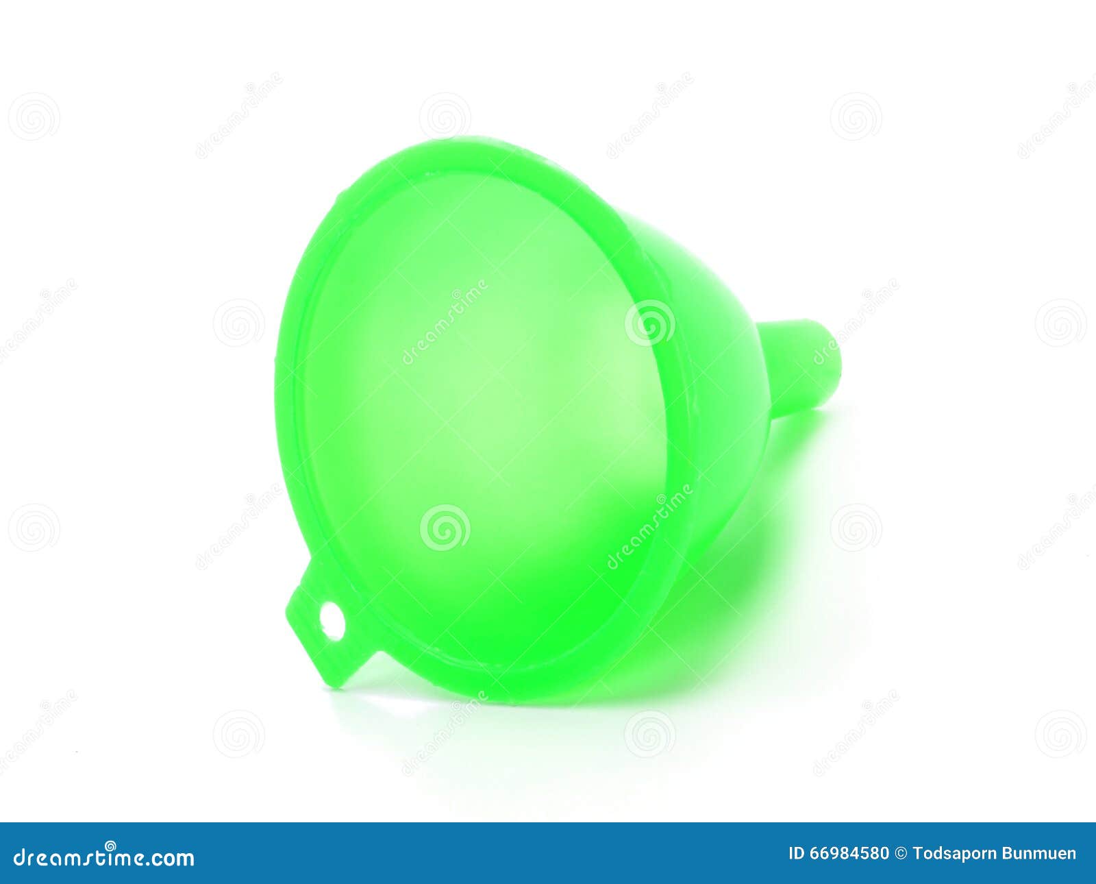 Green Plastic Funnel Isolated on White Stock Photo - Image of smooth ...
