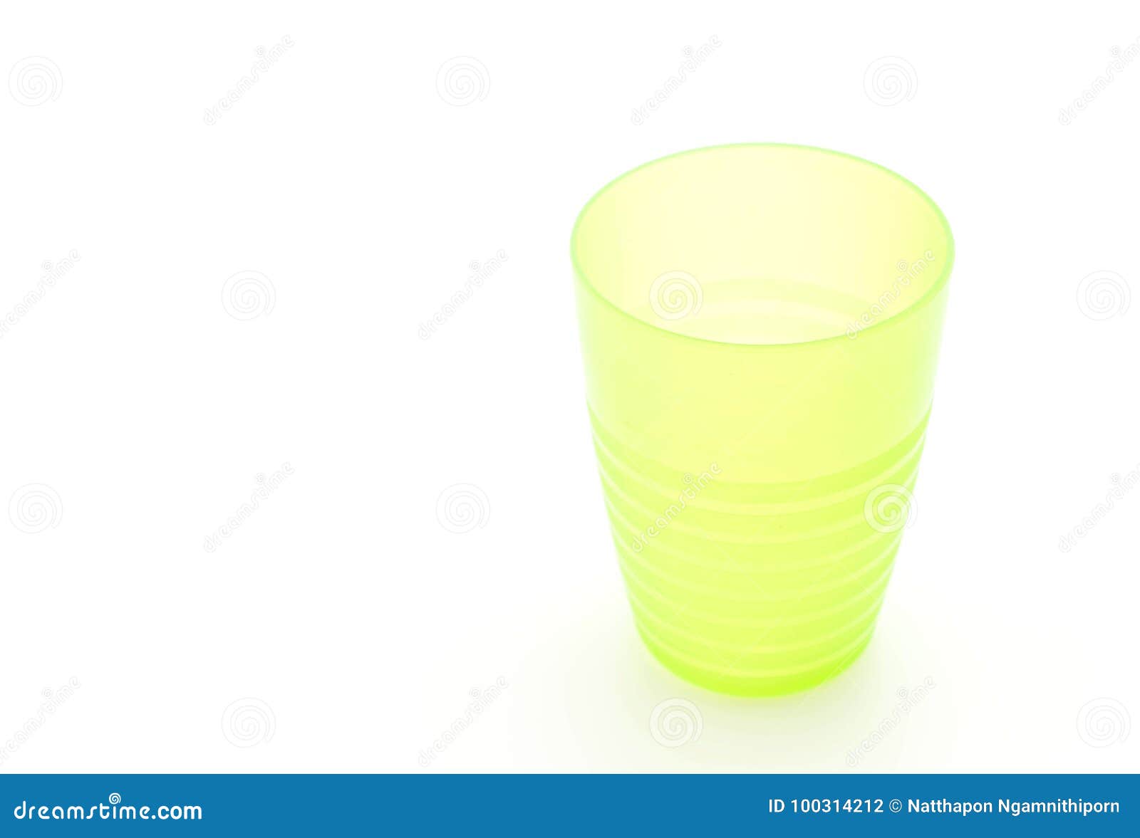 Green plastic glass stock photo. Image of colorful, isolated - 100314212